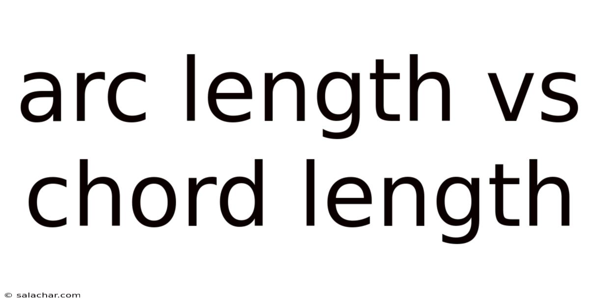 Arc Length Vs Chord Length