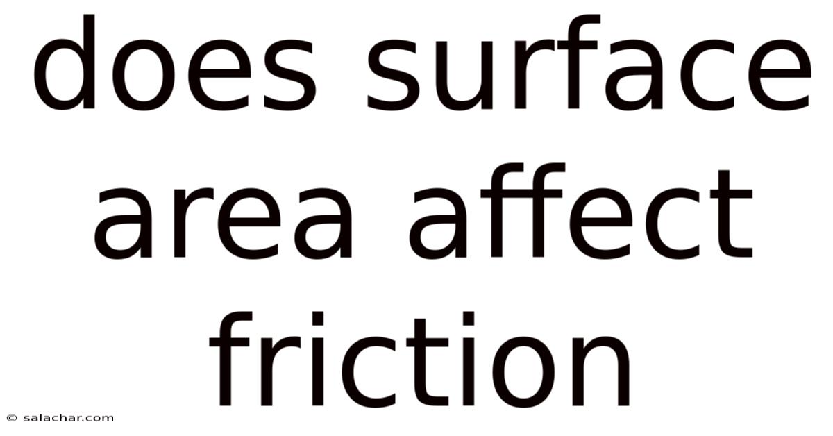 Does Surface Area Affect Friction